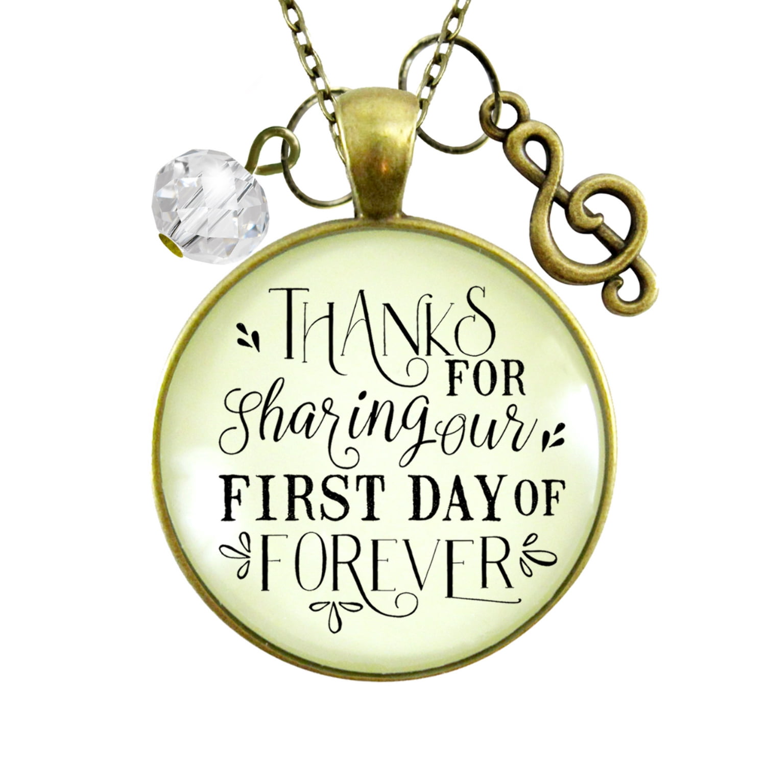 Wedding Singer Gift Gutsy Goodness Bronze Metal Necklace Thanks Sharing ...