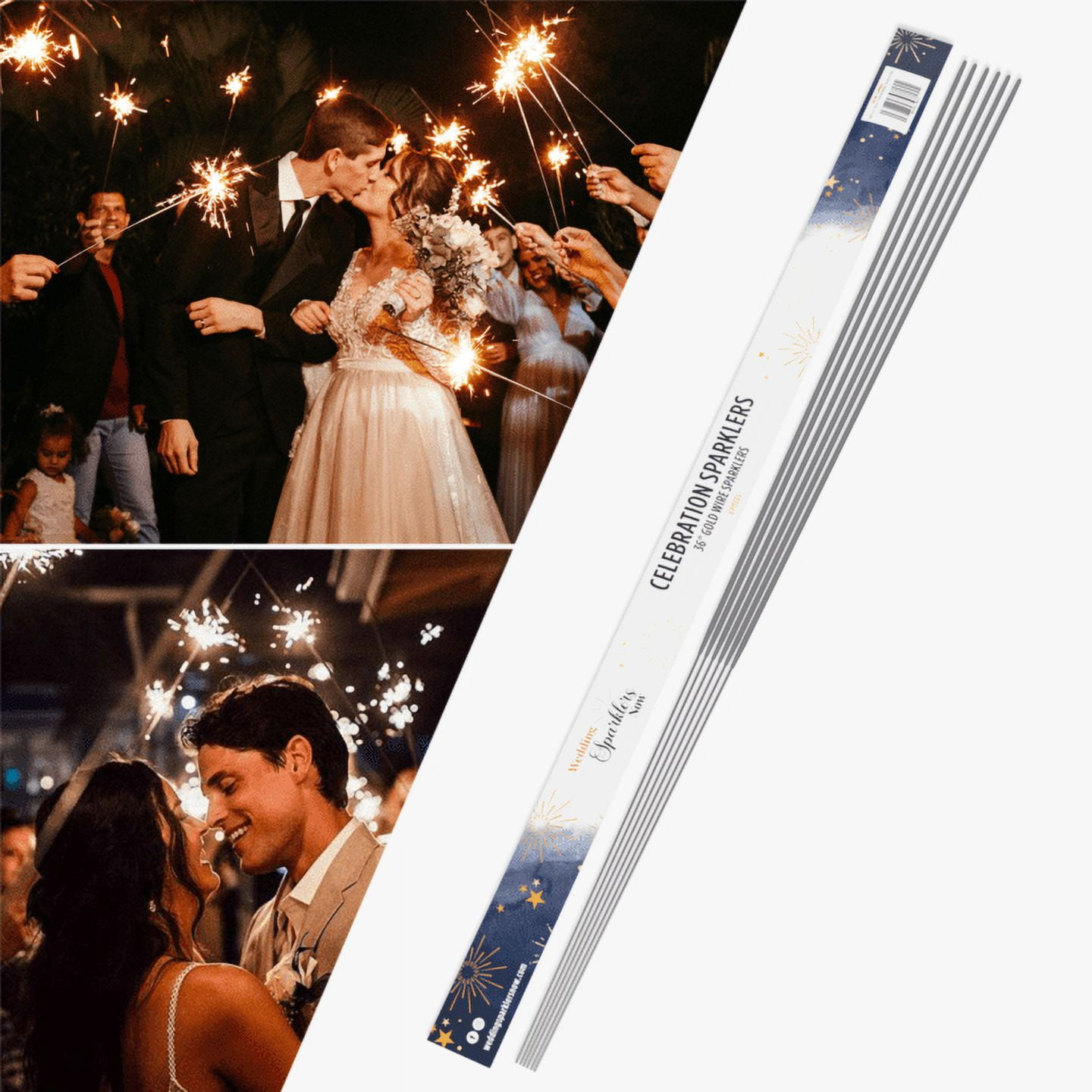 Wedding Sparklers Now Premium 36 Inches Gold Sparklers Pack of 96 for ...