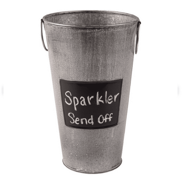 Wedding Sparklers Now Sparkler Display Bucket 11 Inches | Galvanized ...
