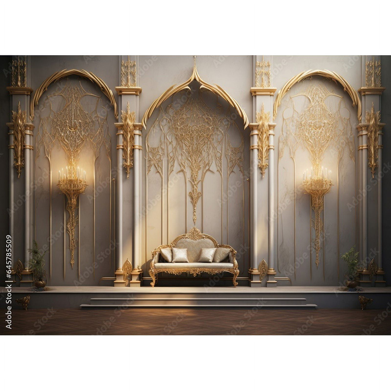 Wedding Stage Photography Backdrops Aesthetic Luxury Flower ration ...