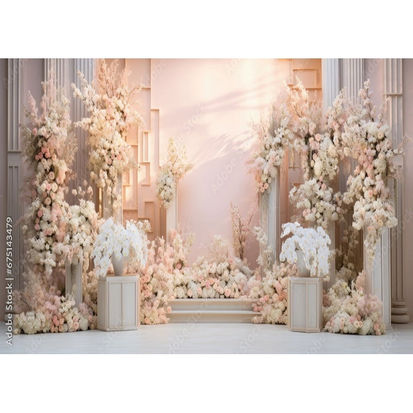 Wedding Stage Photography Backdrops Aesthetic Luxury Flower ration ...