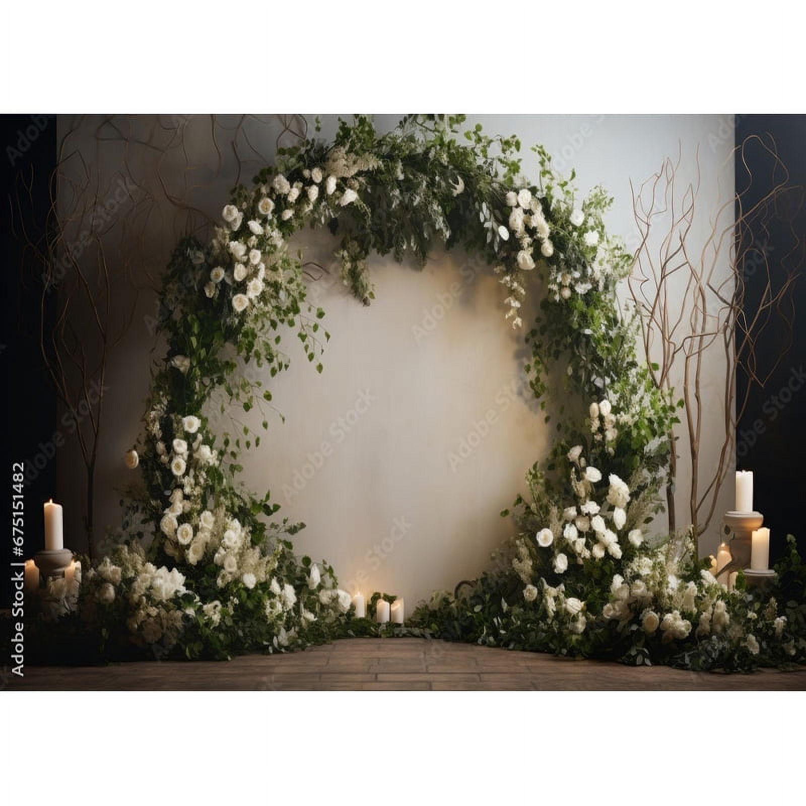 Wedding Stage Photography Backdrops Aesthetic Luxury Flower ration ...