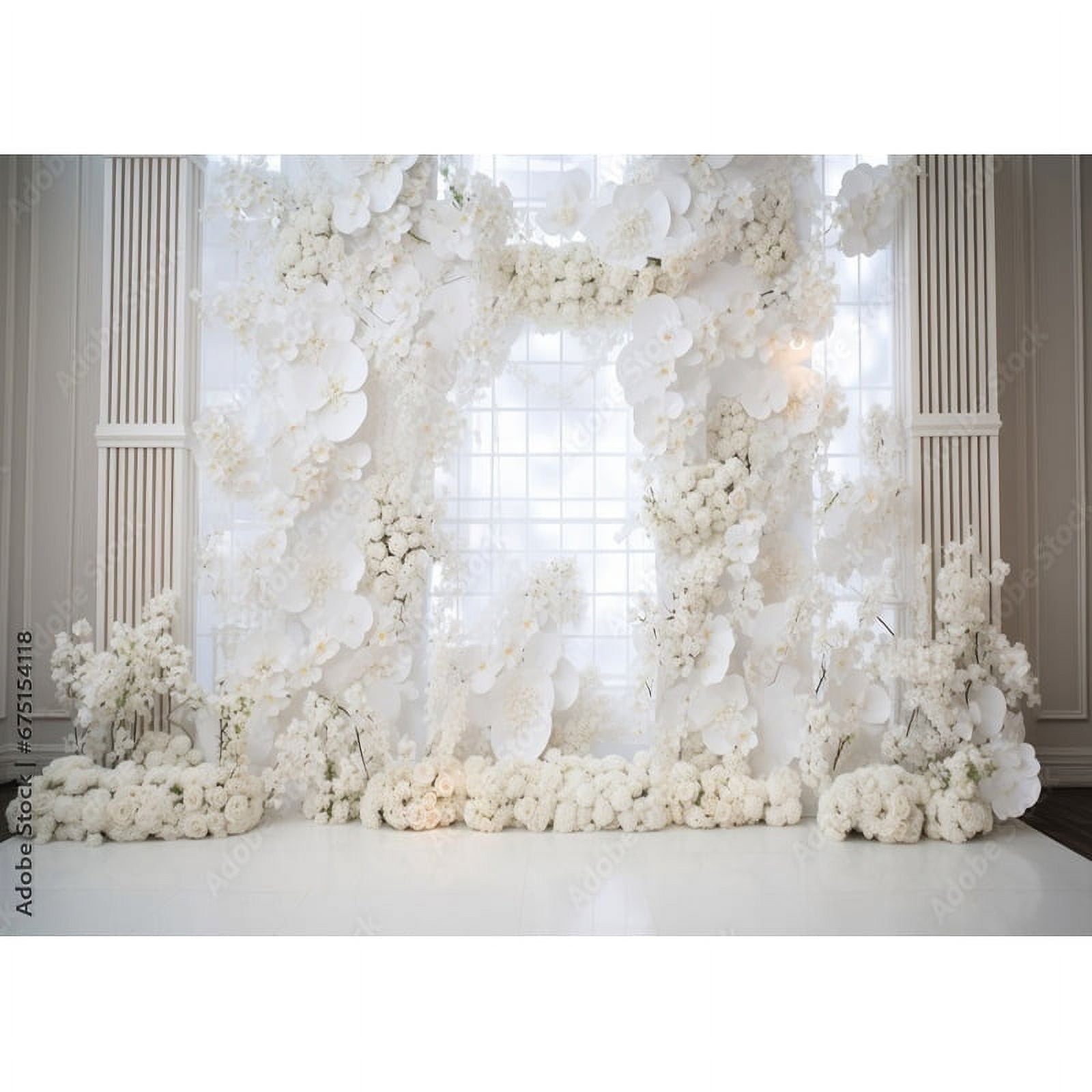 Wedding Stage Photography Backdrops Aesthetic Luxury Flower ration ...