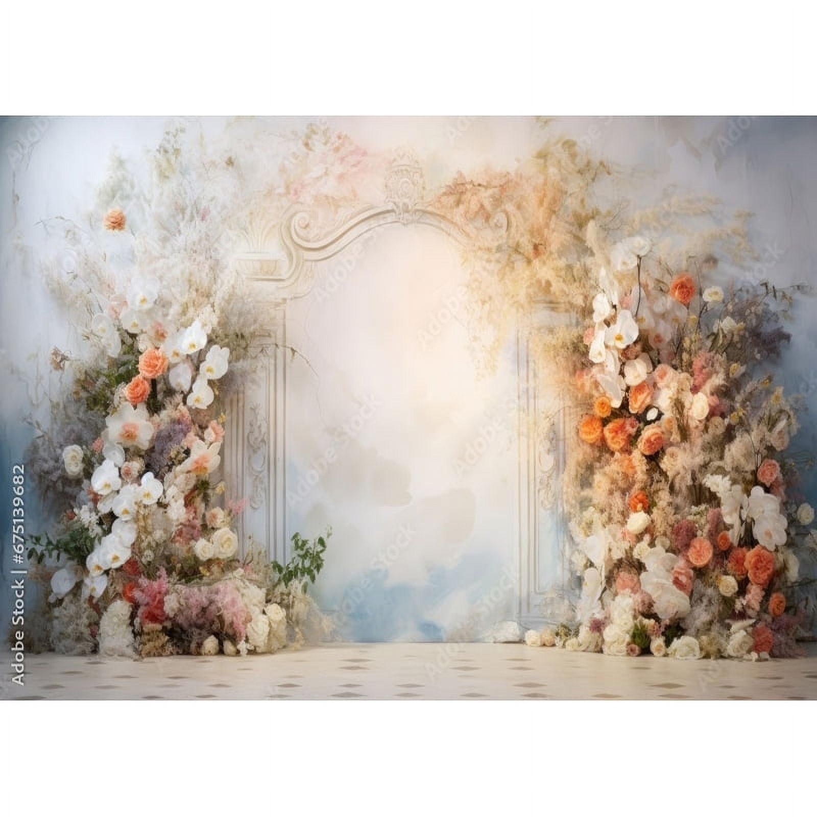 Wedding Stage Photography Backdrops Aesthetic Luxury Flower ration ...