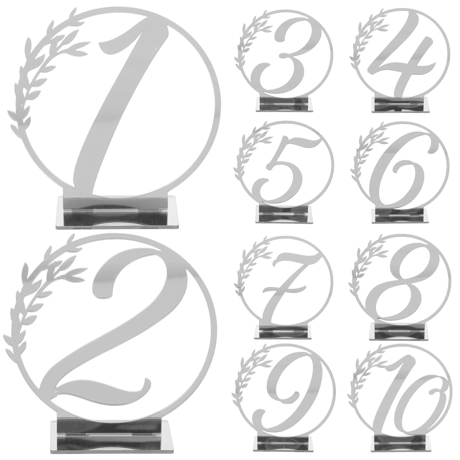 Wedding Table Numbers 1-10 Acrylic Signs Reception Decor - Walmart.com