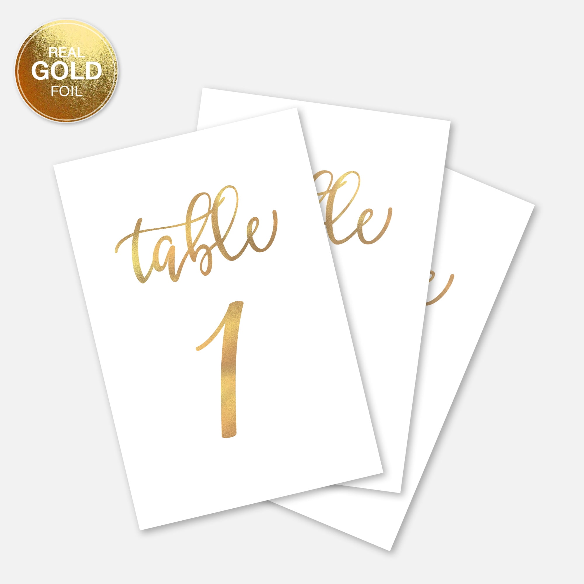 Wedding Table Numbers Cards (1-30 + Head Table) 4x6 Double Sided Modern ...