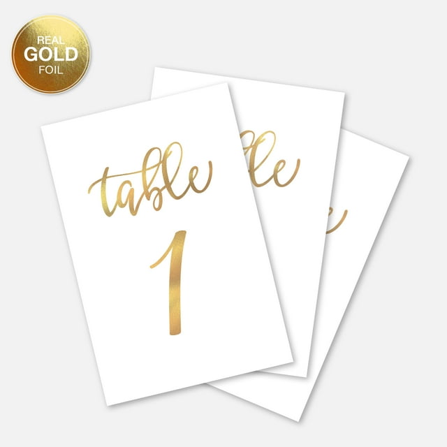 Wedding Table Numbers Cards (1-30 + Head Table) 4x6 Double Sided Modern ...