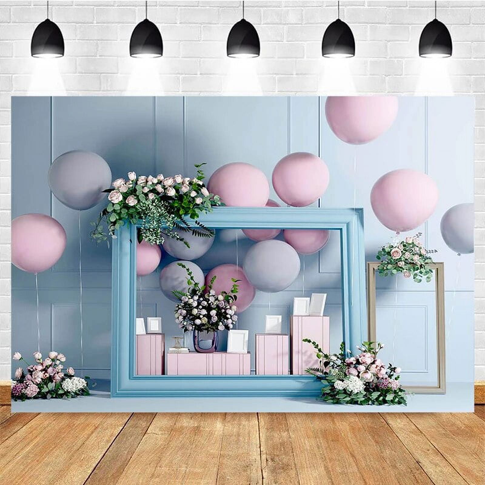 Wedding Theme Photography Background Balloon Flowers Photo Frame ...