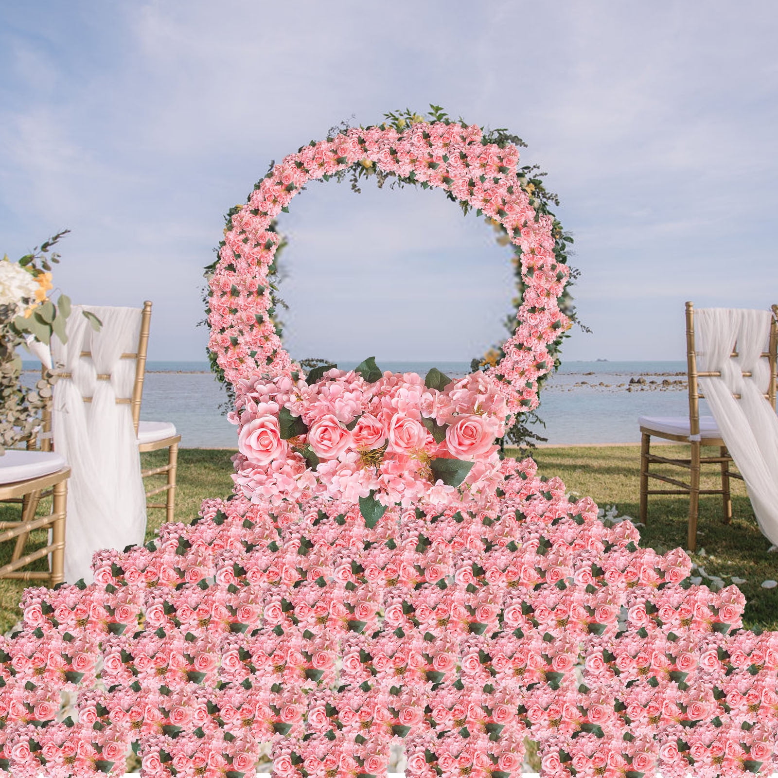 Wedding Venue Flower Arrangement Simulation Silk Flower Finished ...