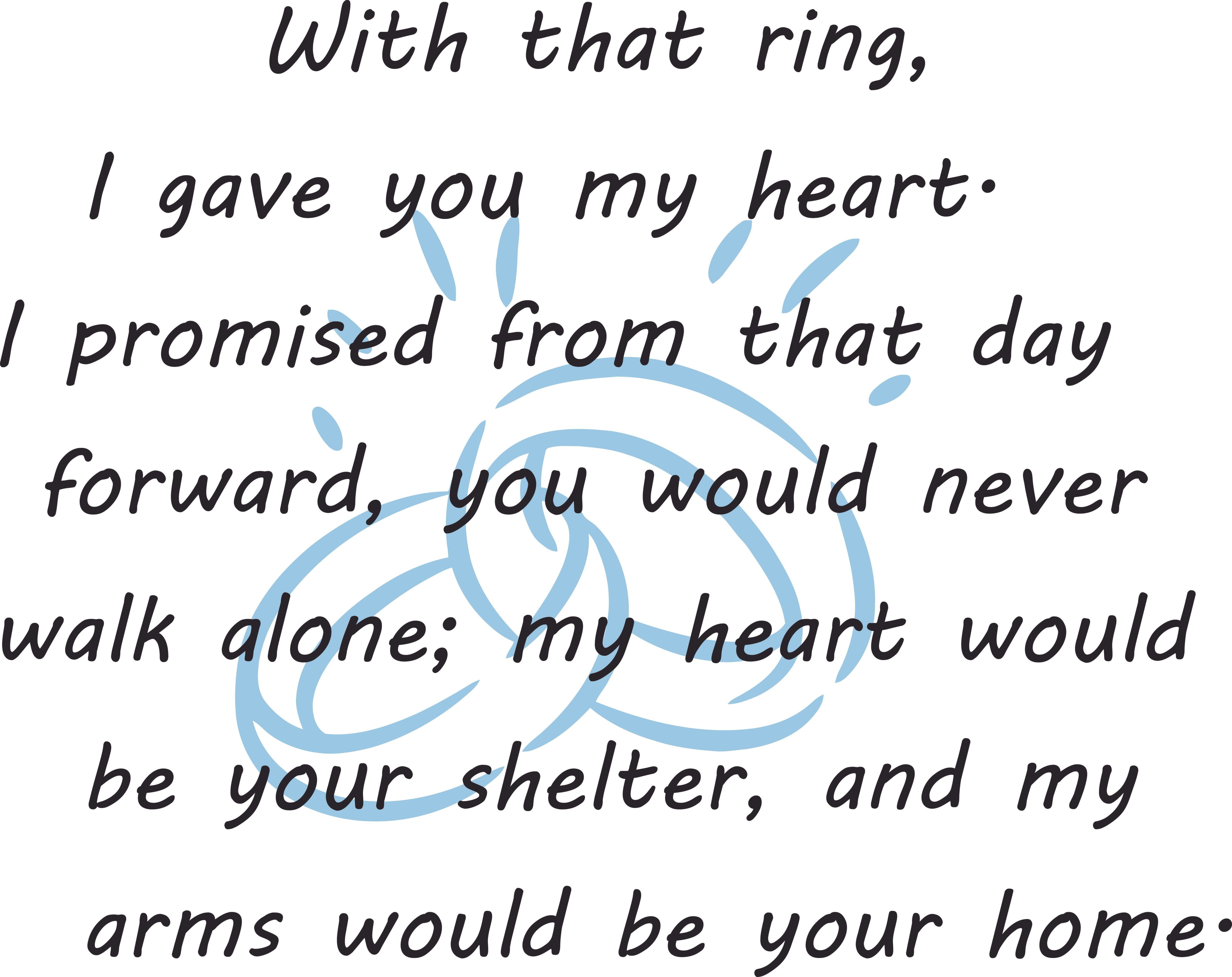 Wedding Vows Quotes Sweet Message Customized Wall Decal - Custom Vinyl ...