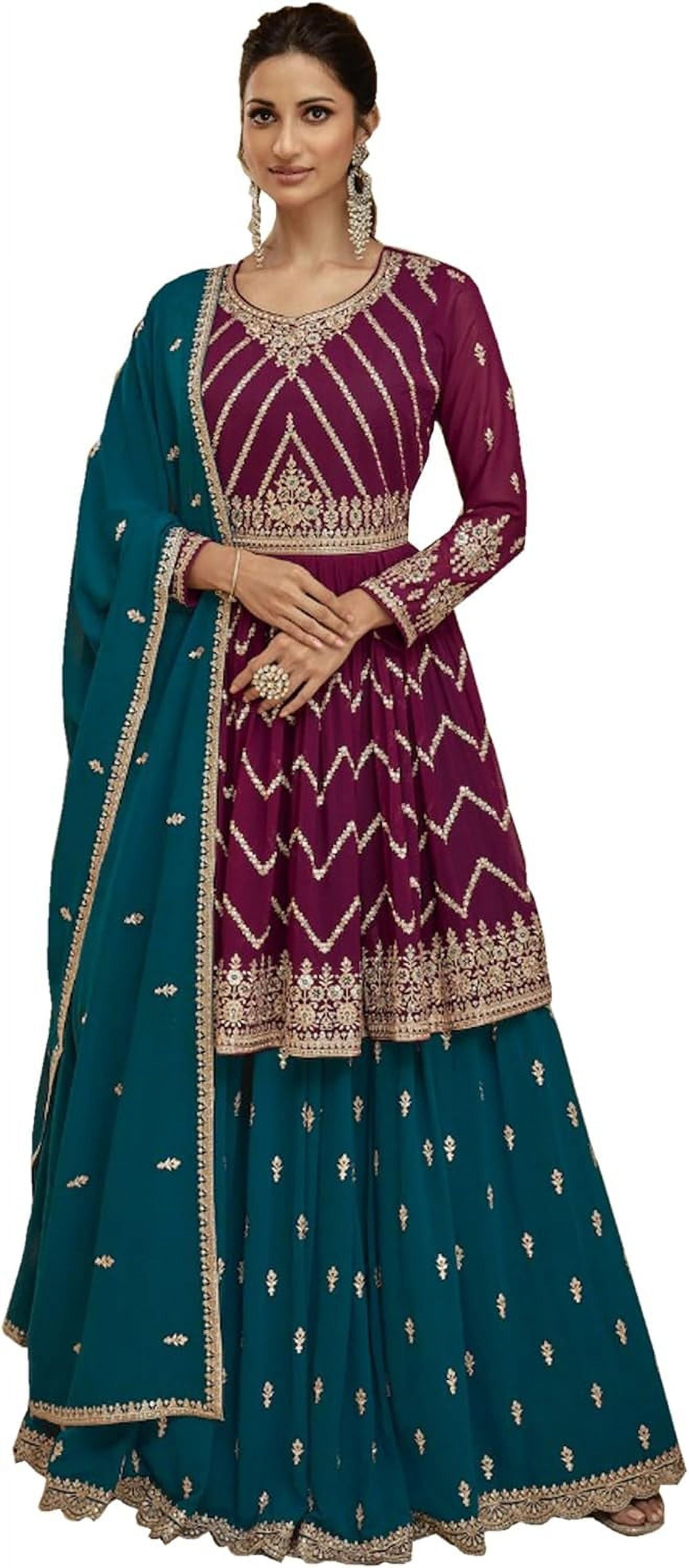 Wedding Wear Pakistani Indian Designer Sewn Shalwar Kameez Lengha Suits ...