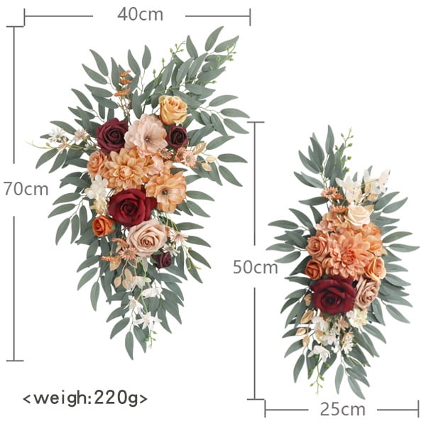 Wedding Welcome Sign Flowers Terracotta Artificial Arch Flower Swag for ...