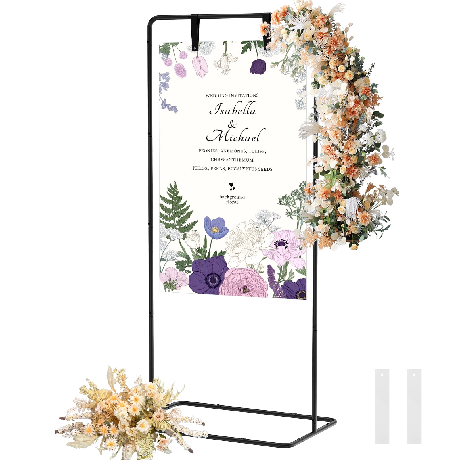 Wedding Welcome Sign stand Adjustable Wedding Sign Holder with Leather ...