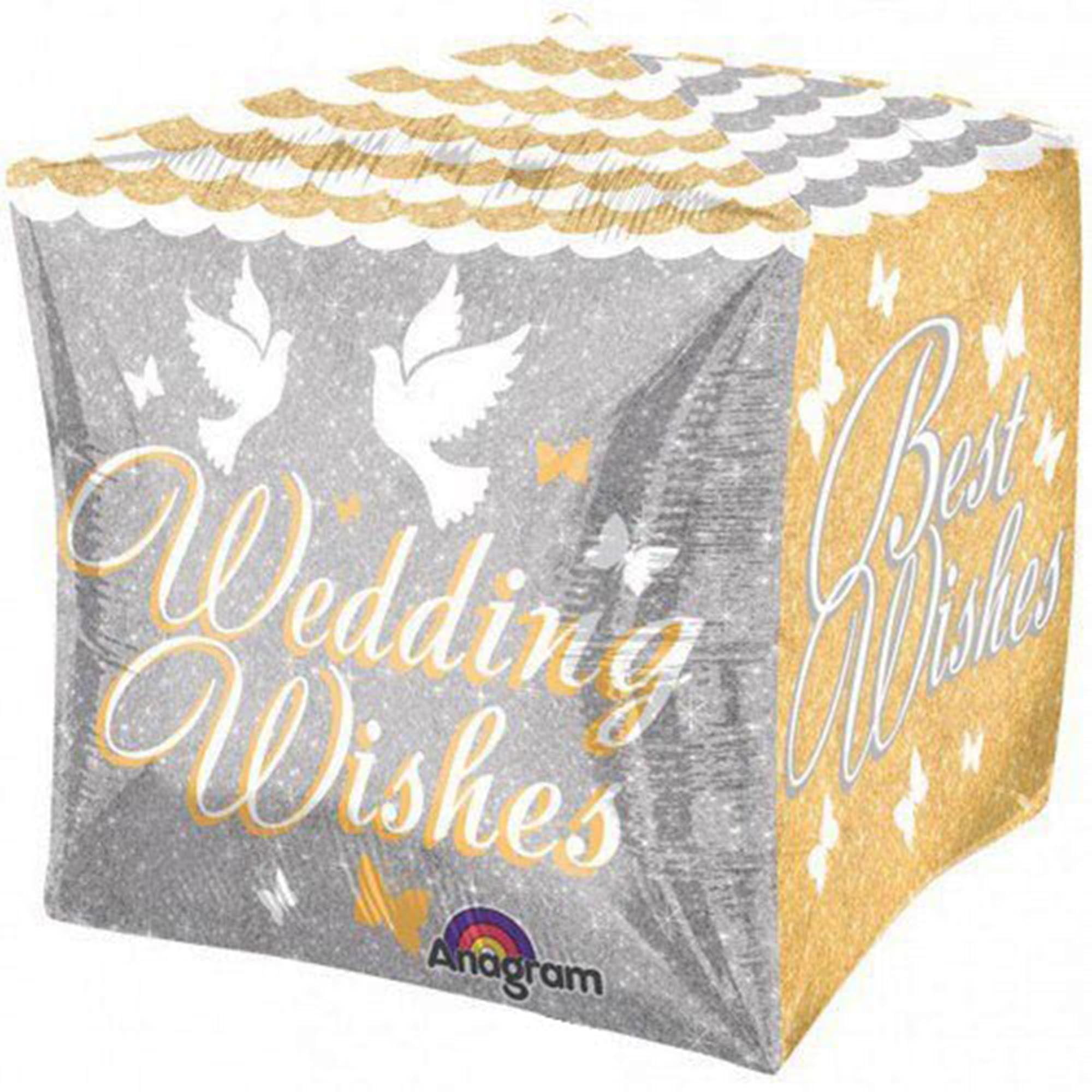 Wedding Wishes Cubez Balloon 15" - Walmart.com