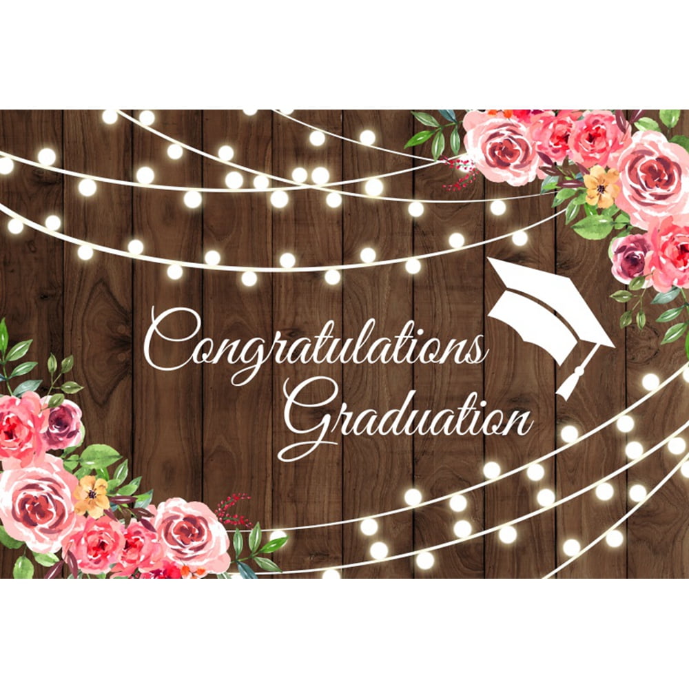Wedding Wooden Backdrop Retro Flowers Graduation Anniversary Baby ...