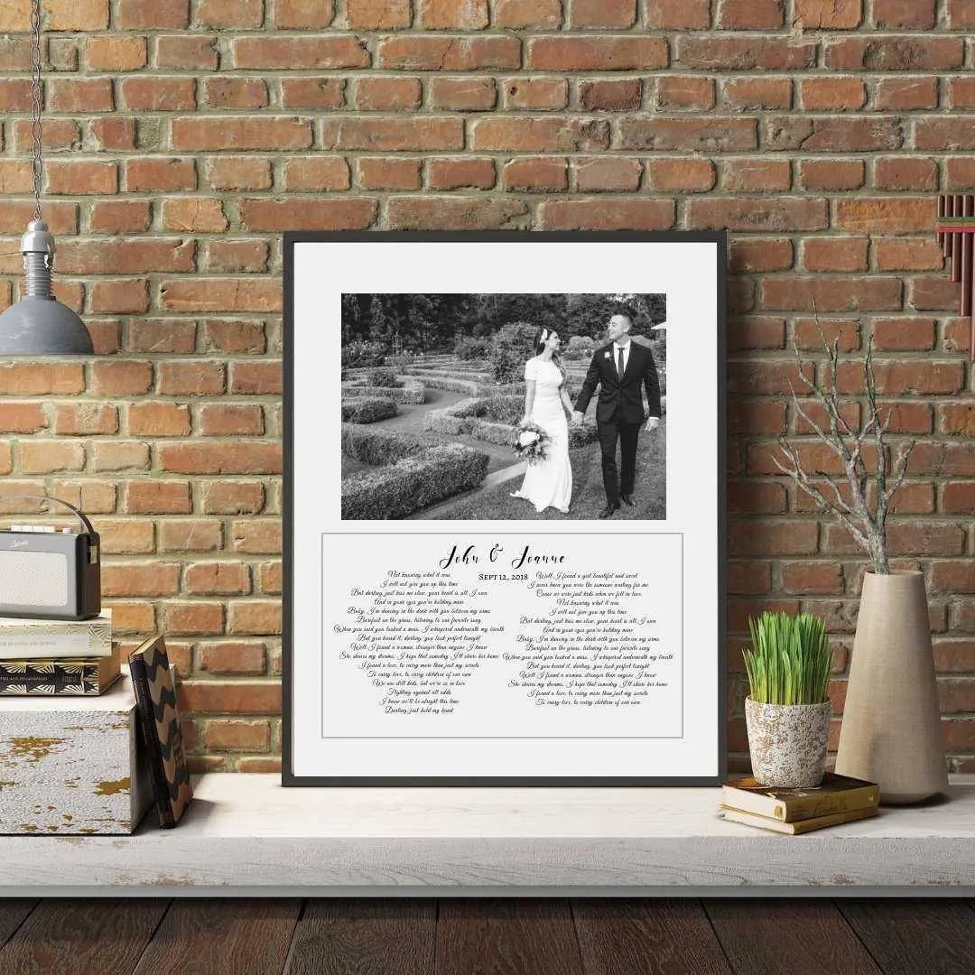 Wedding anniversary Vows song lyric gift art - Walmart.com