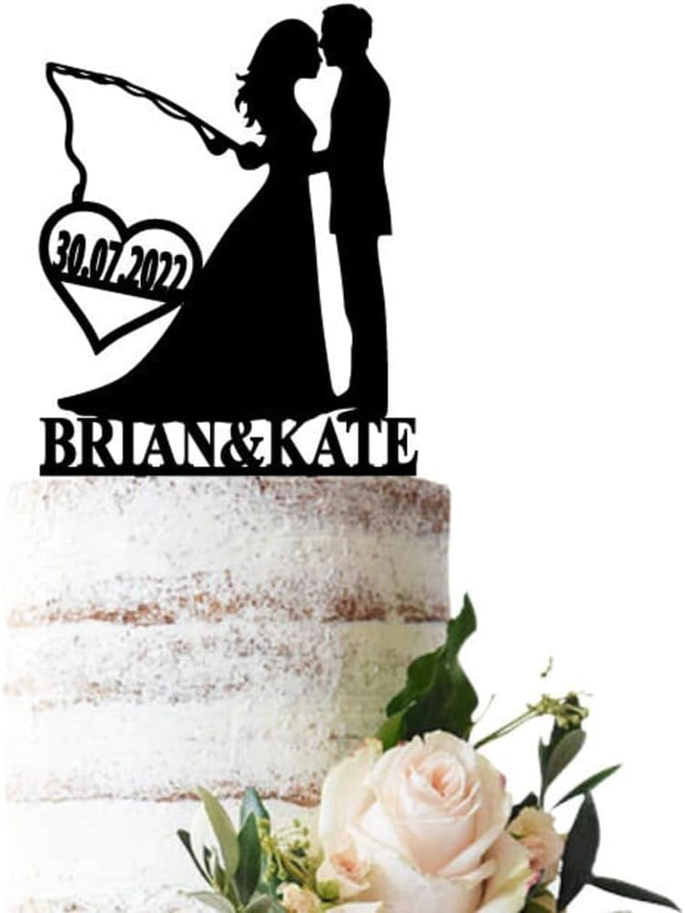 Wedding cake topper Best catch ever,Best catch Wedding Cake Topepr ...