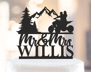 Wedding cake toppers,ATV Wedding cake topper,ATV cake topper,4 wheeler ...