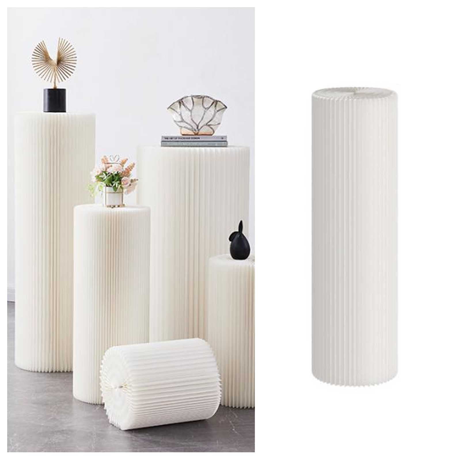 Wedding flower stand, foldable paper cardboard decorative column party ...