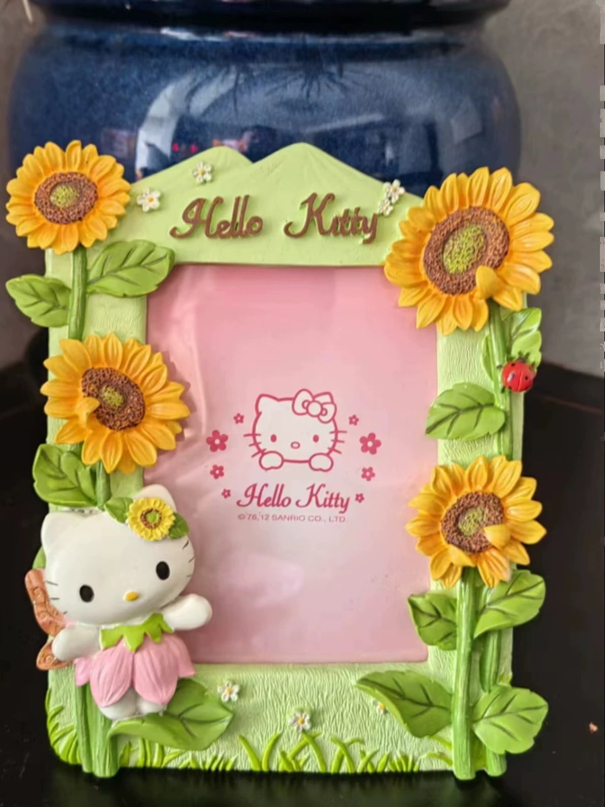 Wedding photo frame, Sanrio hello kitty cat cartoon sunflower resin ...