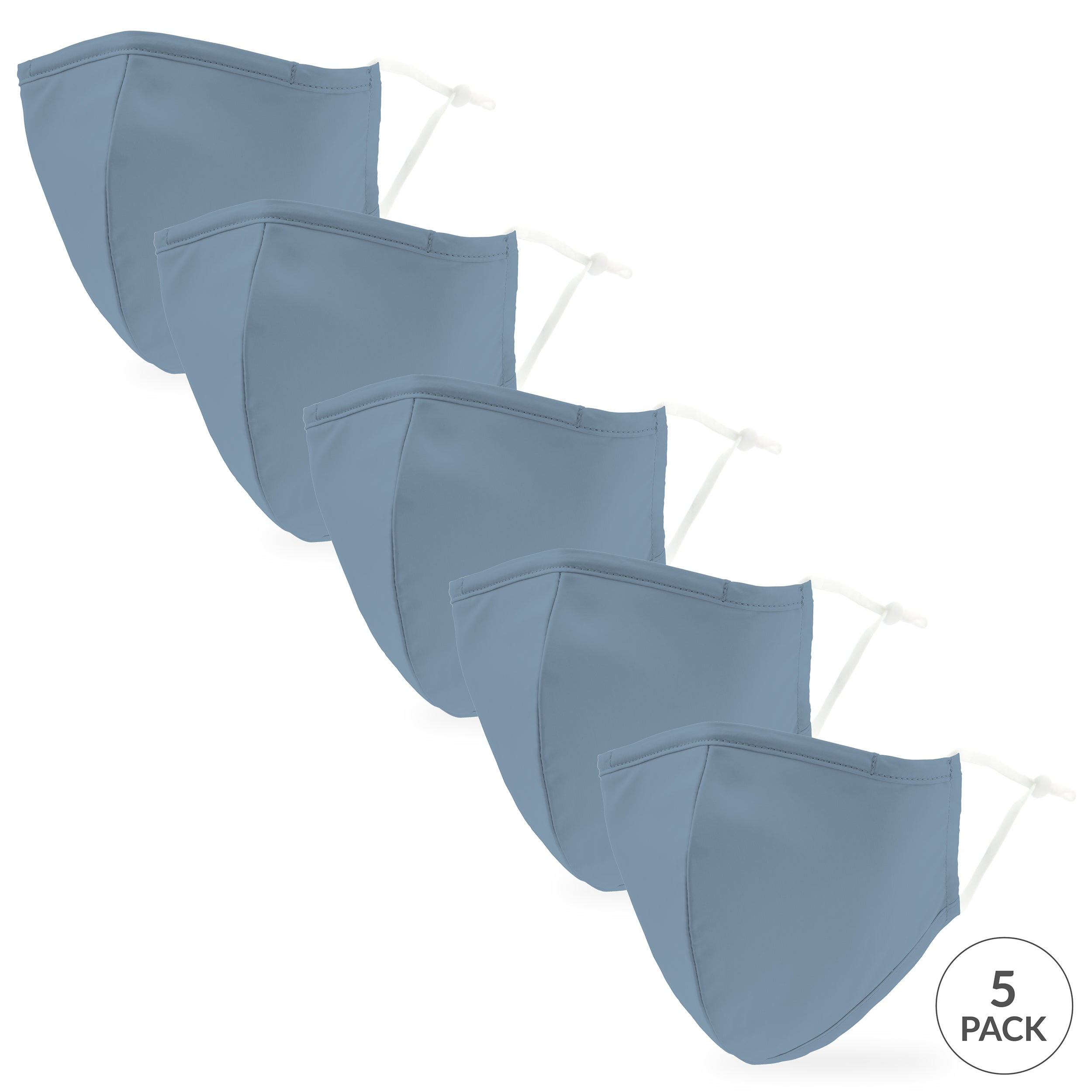 Weddingstar 5-Pack Adult Reusable, Washable 3 Ply Cloth Face Masks With ...