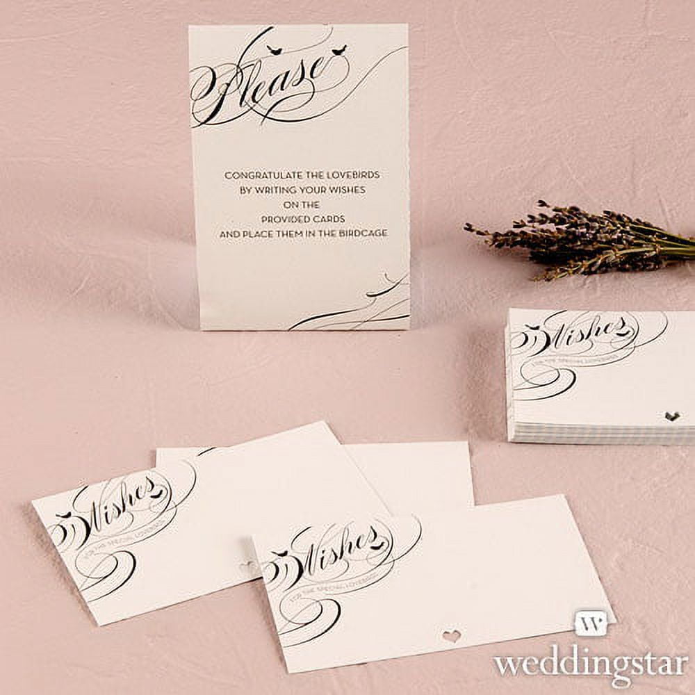 Weddingstar 9165 Birdcage Wish Card Stationery Set - Walmart.com