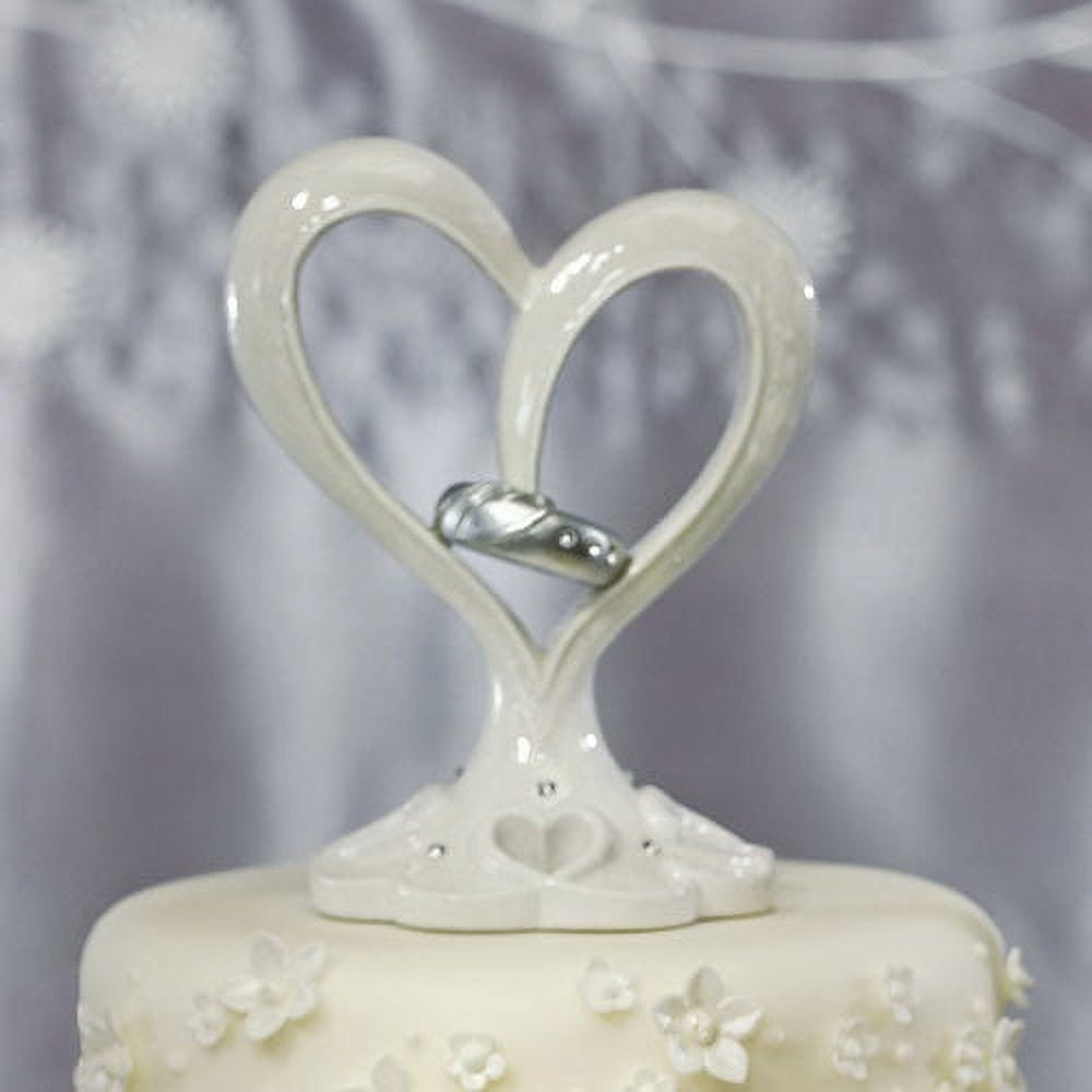Weddingstar 9277 Stylized Heart & Wedding Bands Cake Topper - Walmart.com