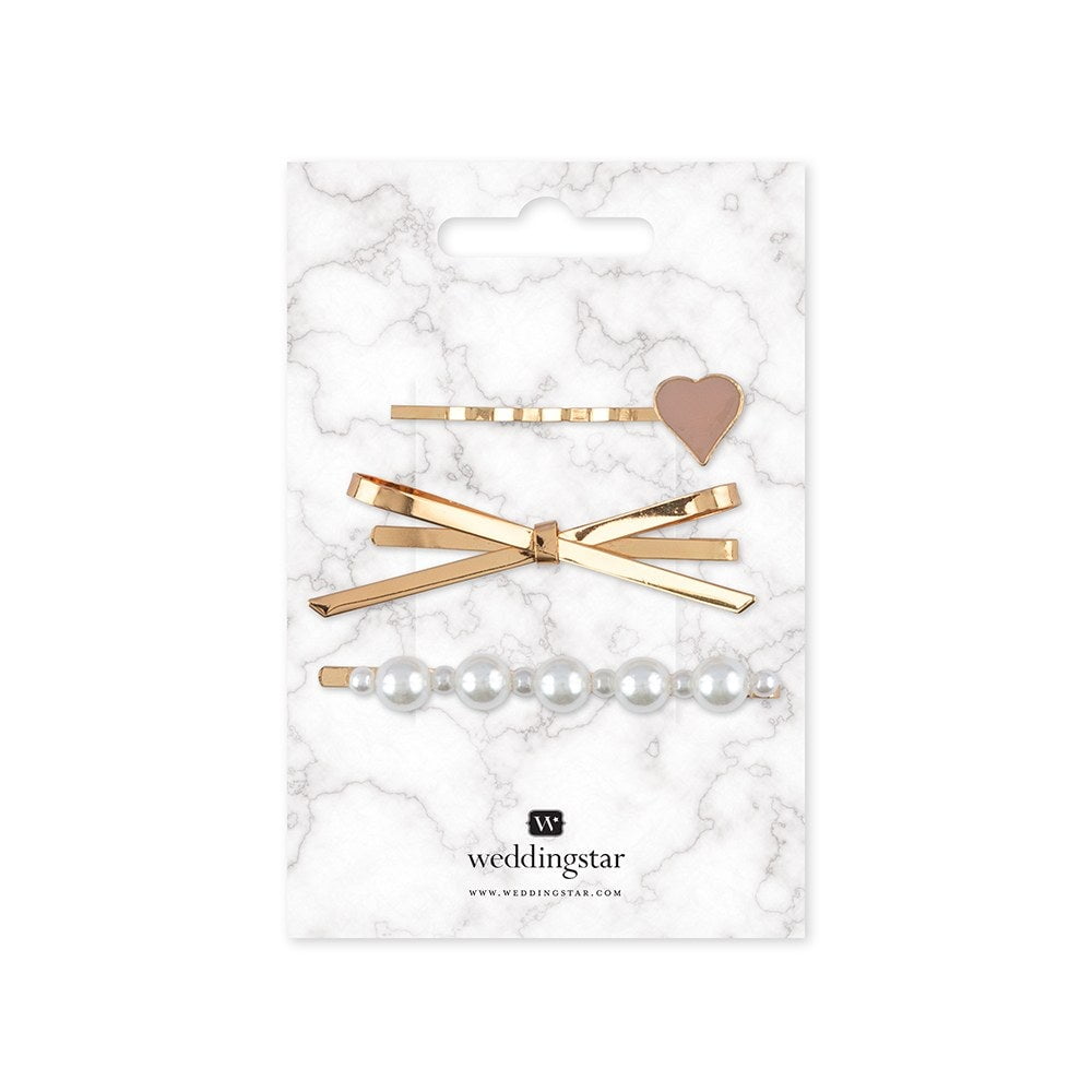 Weddingstar Bridal Party Hair Clips - Gold Bow - Walmart.com