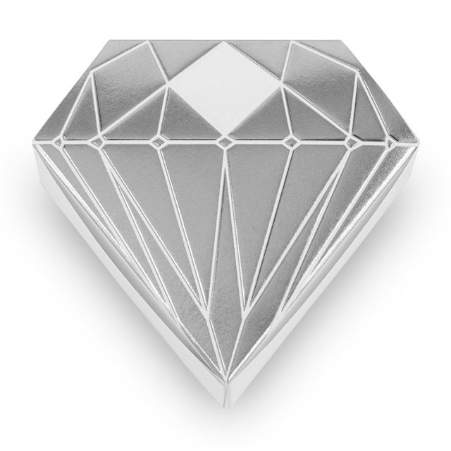 Weddingstar Diamond Favor Box With Metallic Silver - Set of 10 ...
