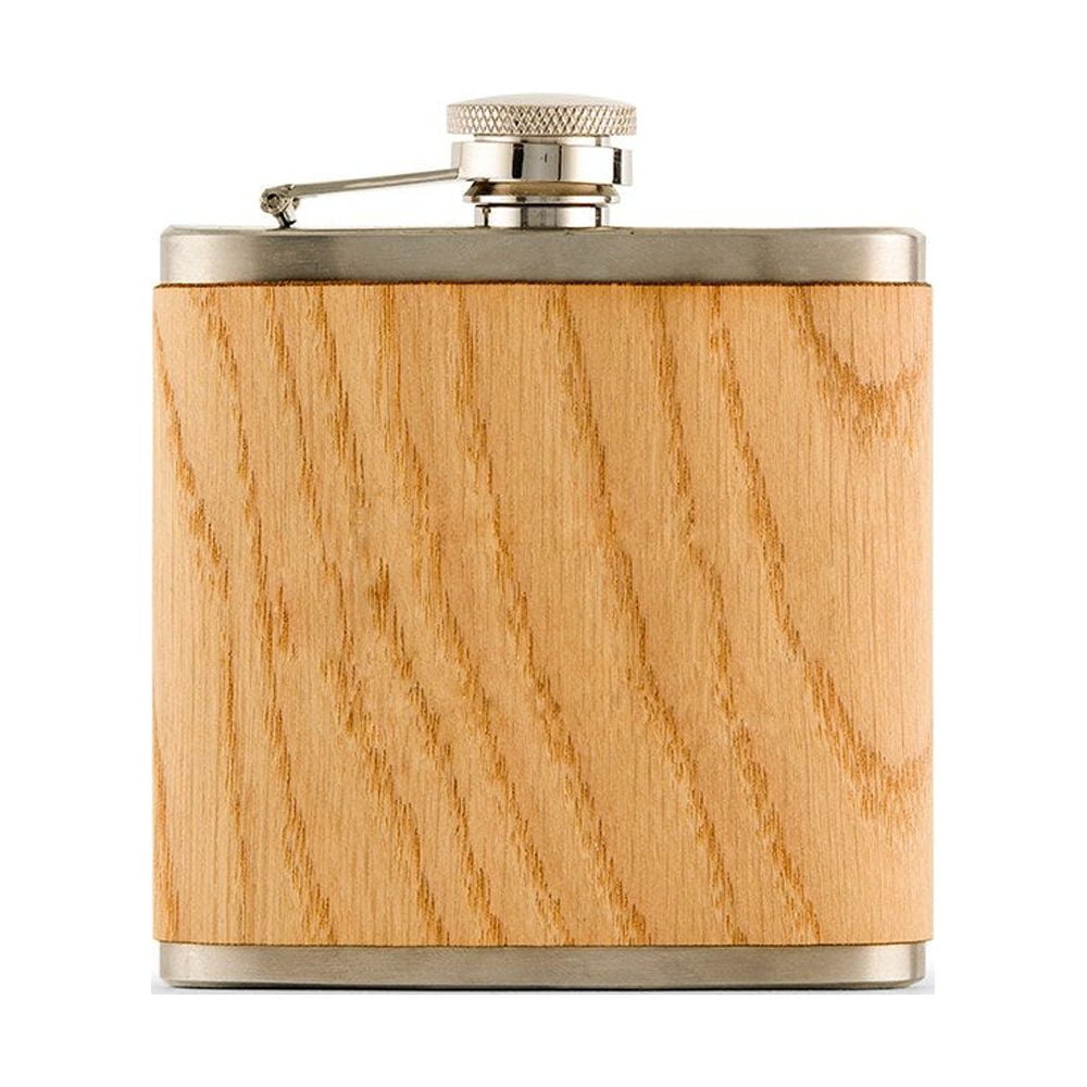 Weddingstar Oak Wood Wrapped Stainless Steel Hip Flask - Walmart.com