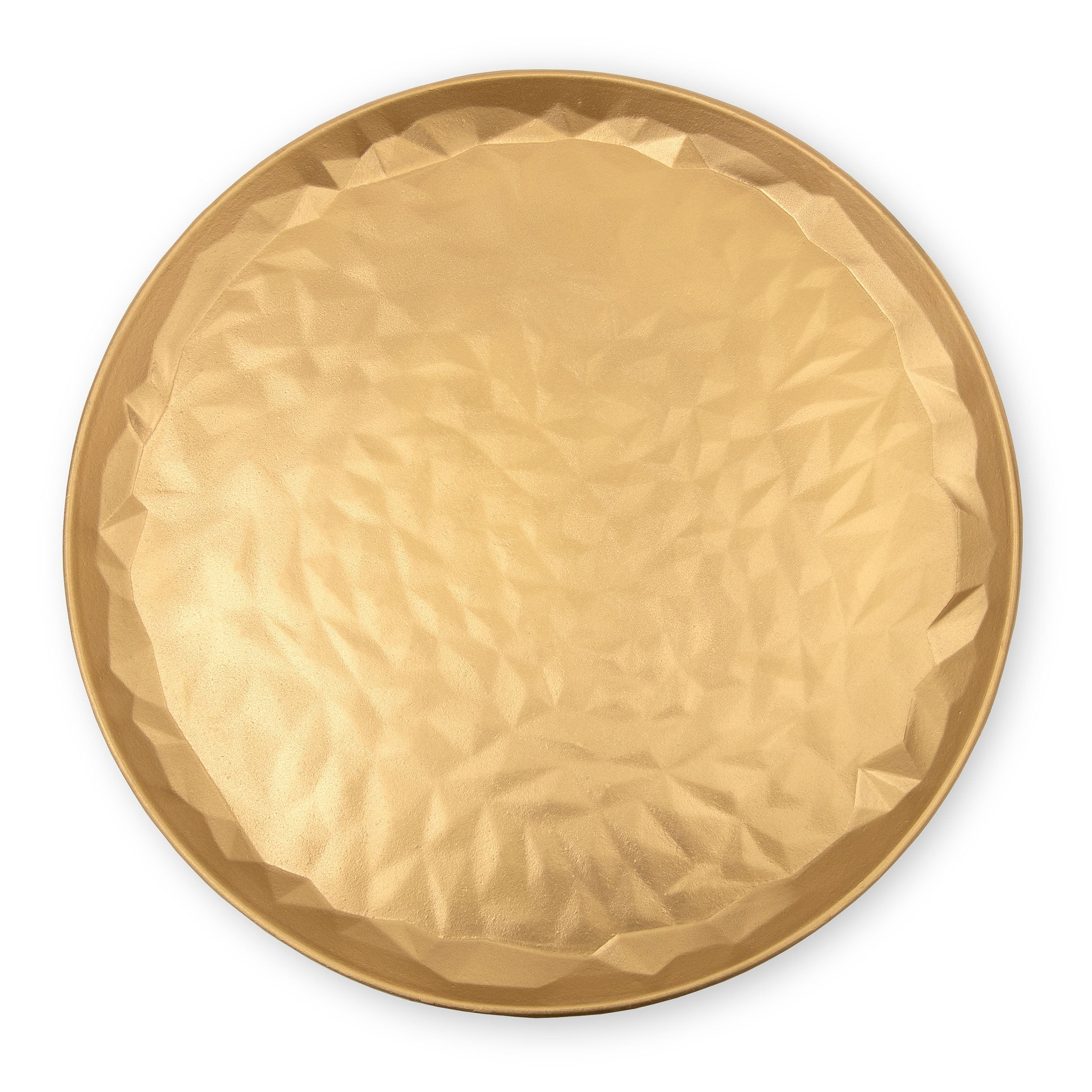Weddingstar Round Gold Wood Decorative Coffee Table Trays - Large - Set ...