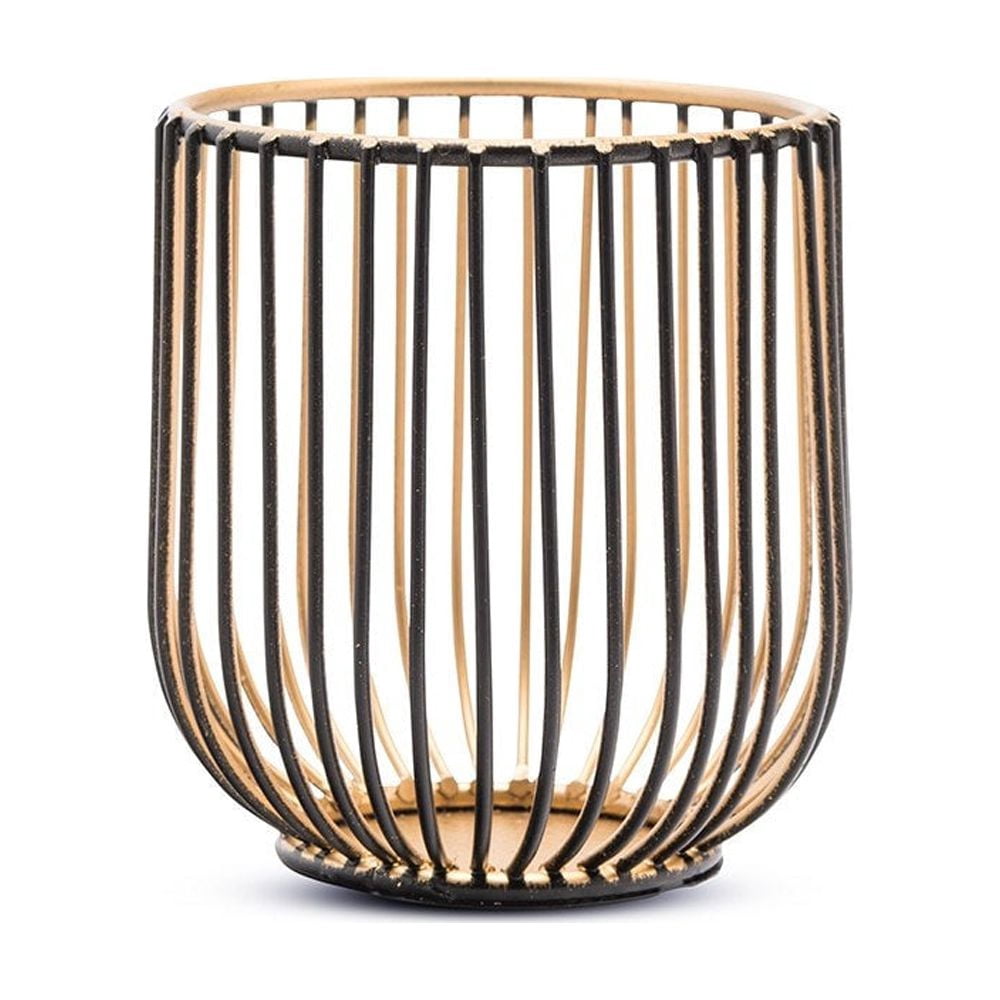Weddingstar Small Geometric Wire Basket Tea Light Candle Holder - Black ...