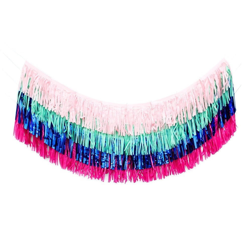 Weddingstar Tissue Paper & Metallic Foil Layered Fringe Garland ...