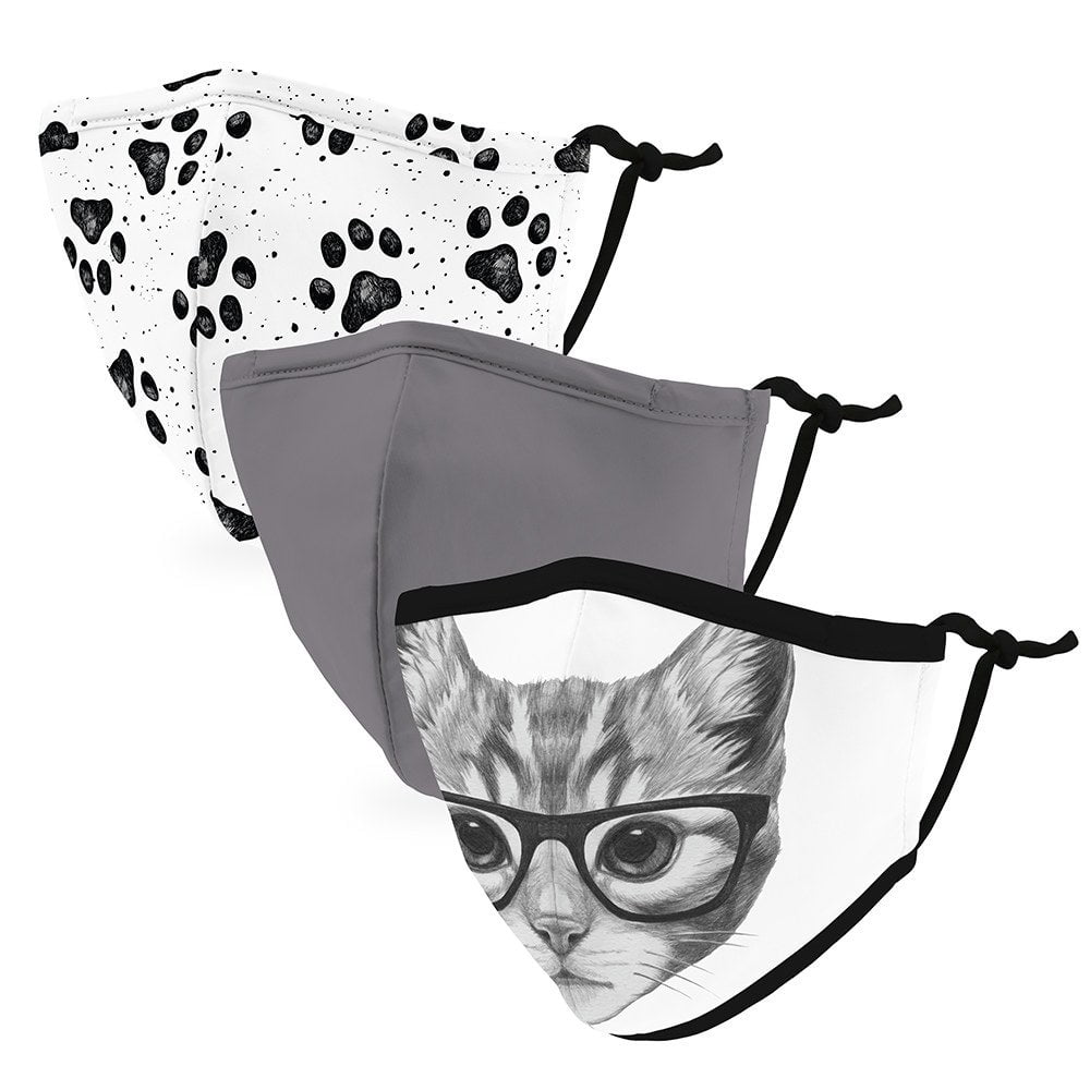 Weddingstar Variety 3-Pack Kid's Reusable, Washable 3 Ply Cloth Face ...