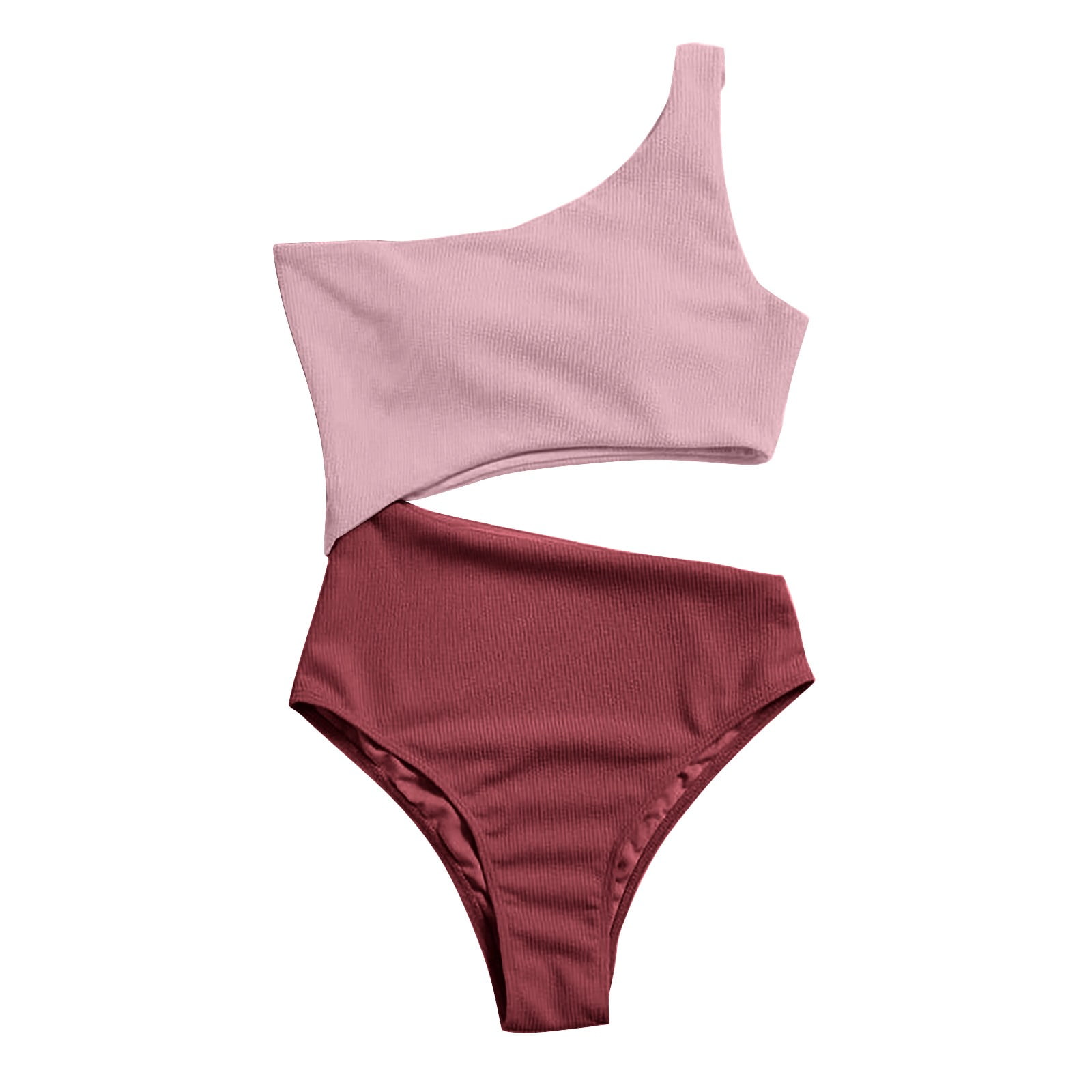 Wedfrse Bikini Sets For Womentwo Piece Swimsuitswimsuit Two One Shoulders Push Up Top Full