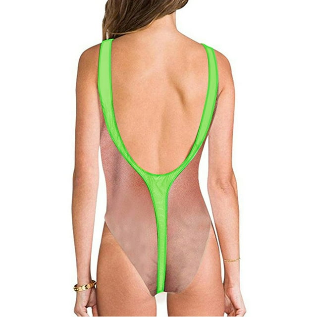 Wedfrse One Piece Swimsuit Women Bathing Suit High Swimwear Women