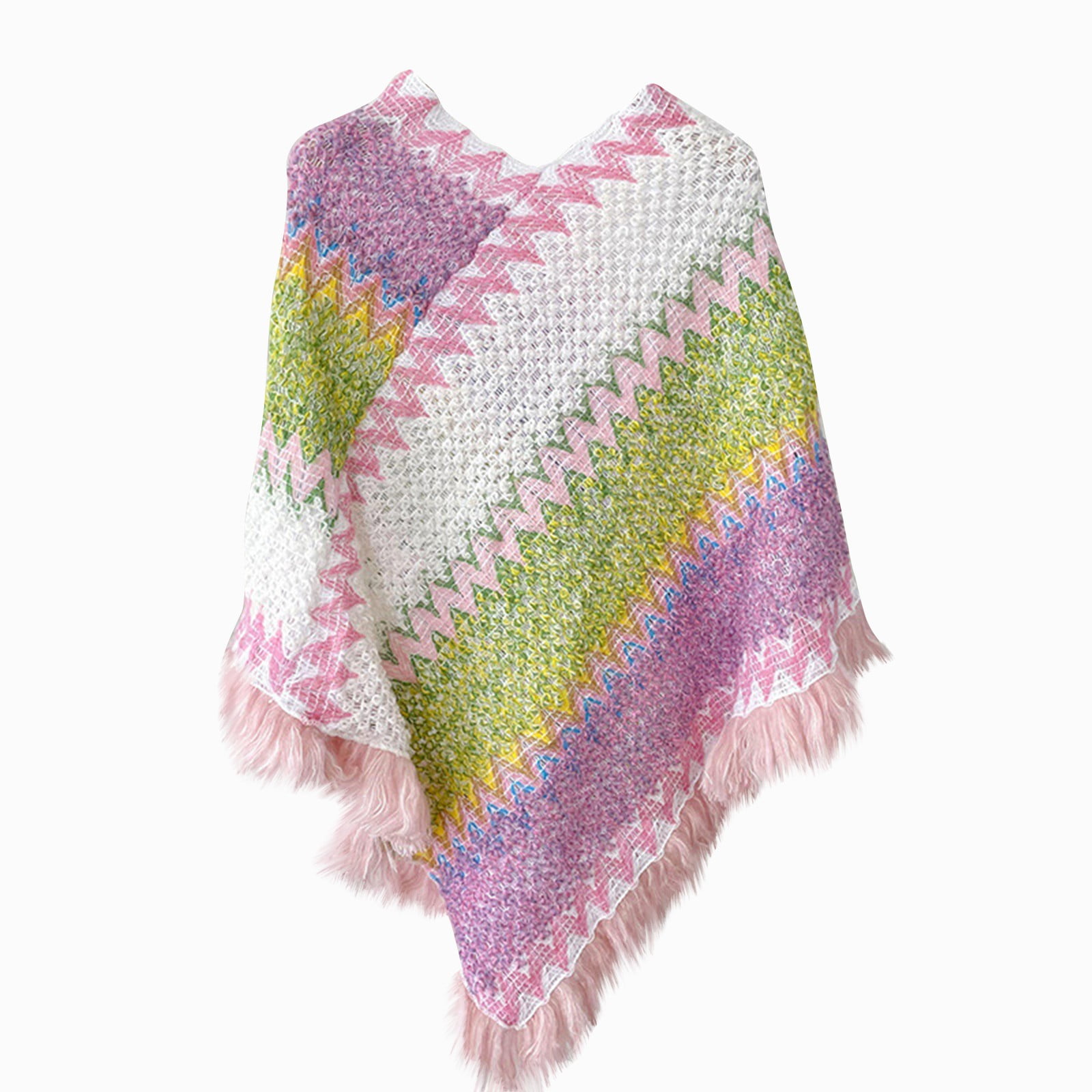 Wedfrse Shawl Wraps for Women,Ponchos Splice Poncho With Tassels ...