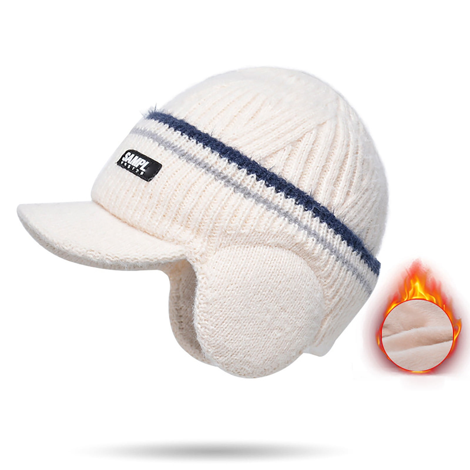 Wedfrse Trucker Hat,Baseball Cap Men Winter Hat Fleece Lined Cuff Knit ...