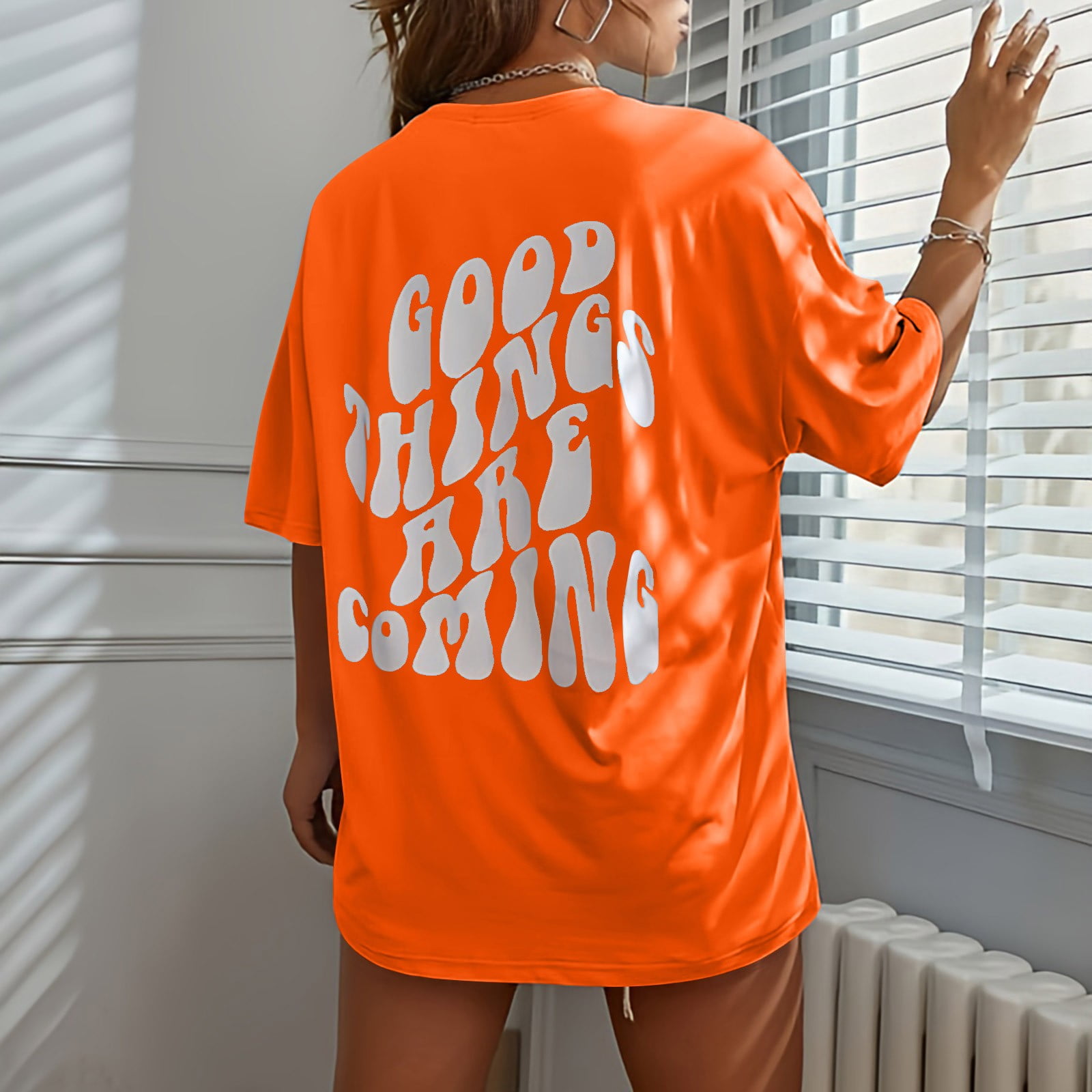 Wedfrse Tshirts Shirts for Women Summer Tops Good Things Are Coming ...