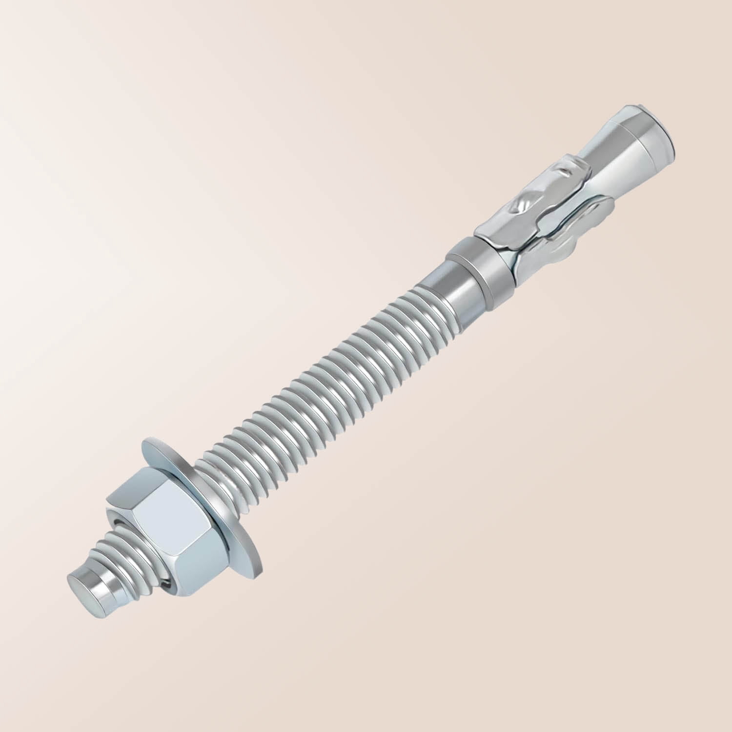 Wedge Anchor, Concrete Stud Anchors, Zinc Plated Carbon Steel Bolt Nut ...