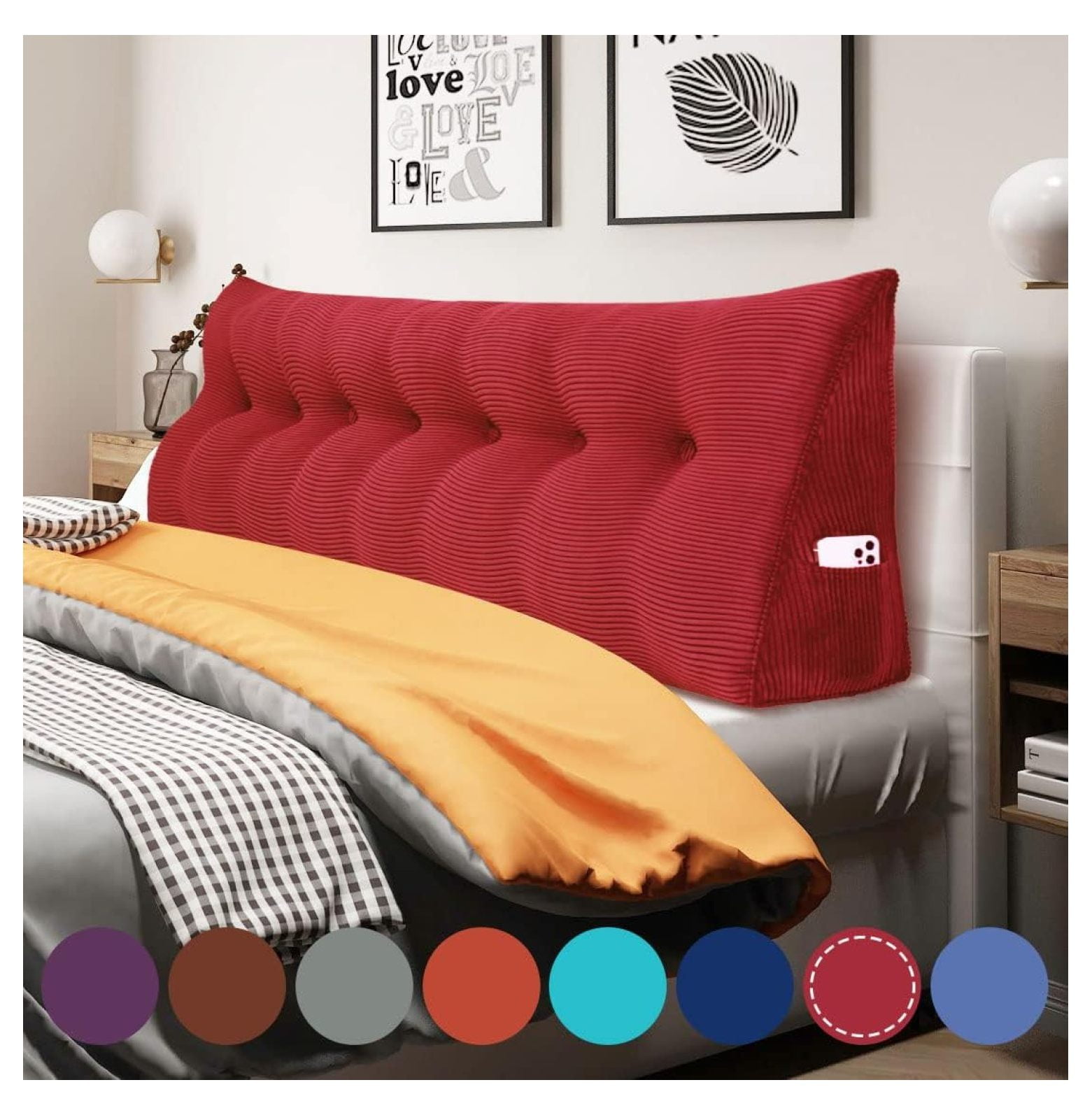 Wedge Body Positioners Pillow Reading Bedrest Pillows Large Bolster ...