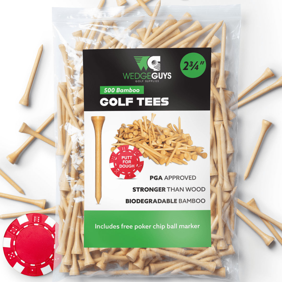 Wedge Guys PGA Approved Professional Bamboo Golf Tees 2-3/4 Inch - 500 ...