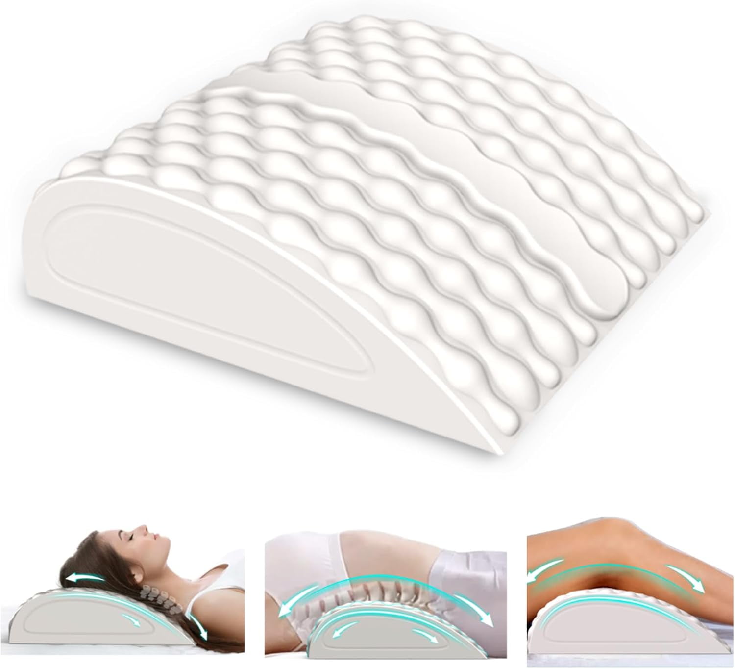 Wedge Pillow for Back Neck Leg Pain Relief, Ergonomic Back Lumbar ...