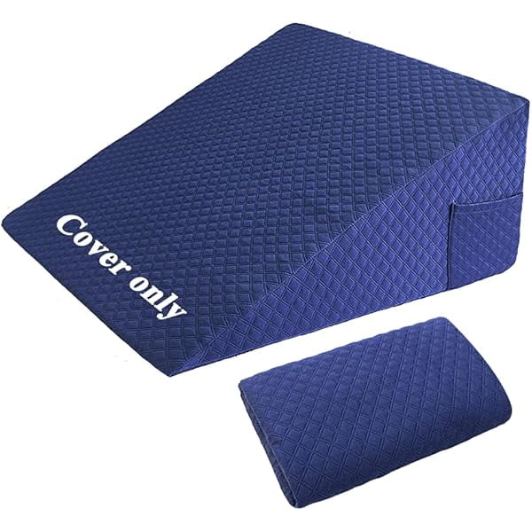 Wedge Pillow Cover Quilted Triangle Incline Bed Wedge Pillowcase ...