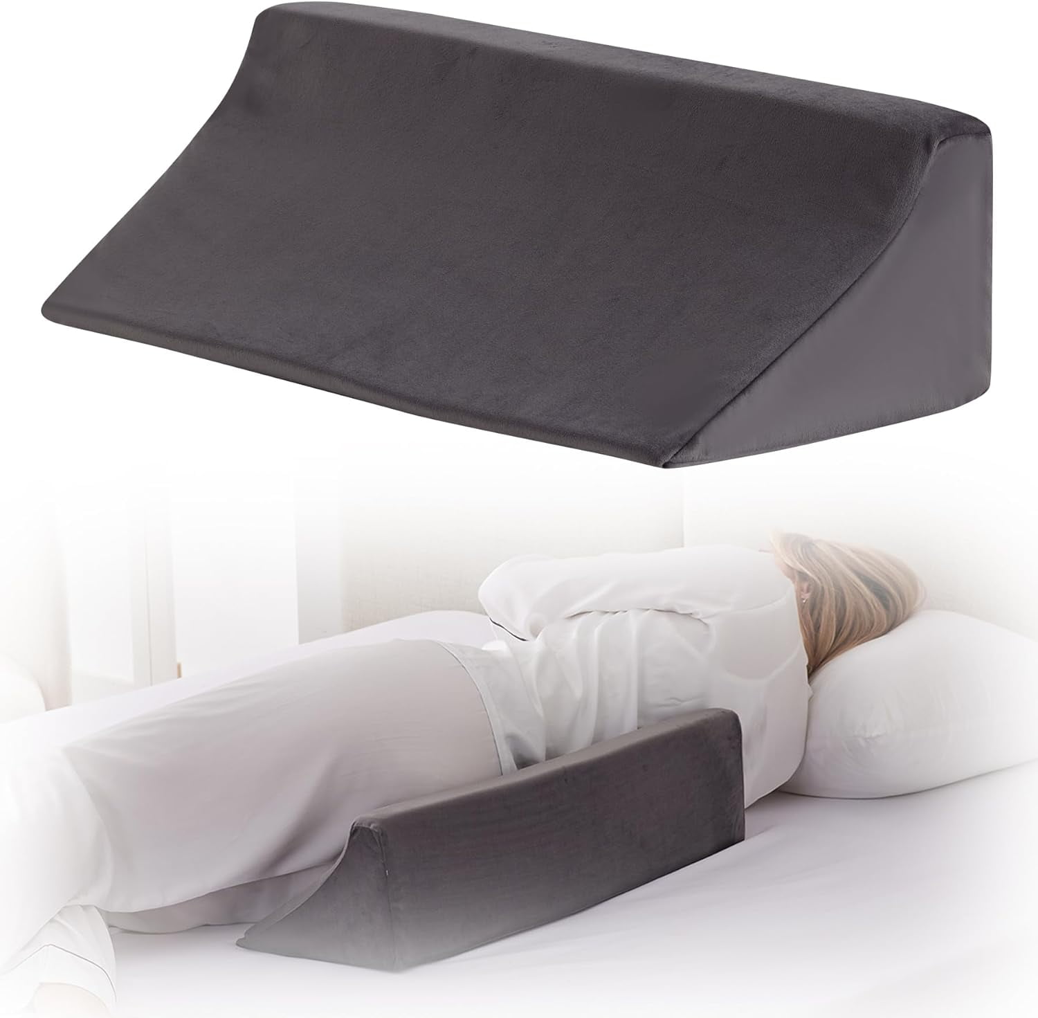 Wedge Pillow For Side Sleeping Memory Foam Back Pillow For Side