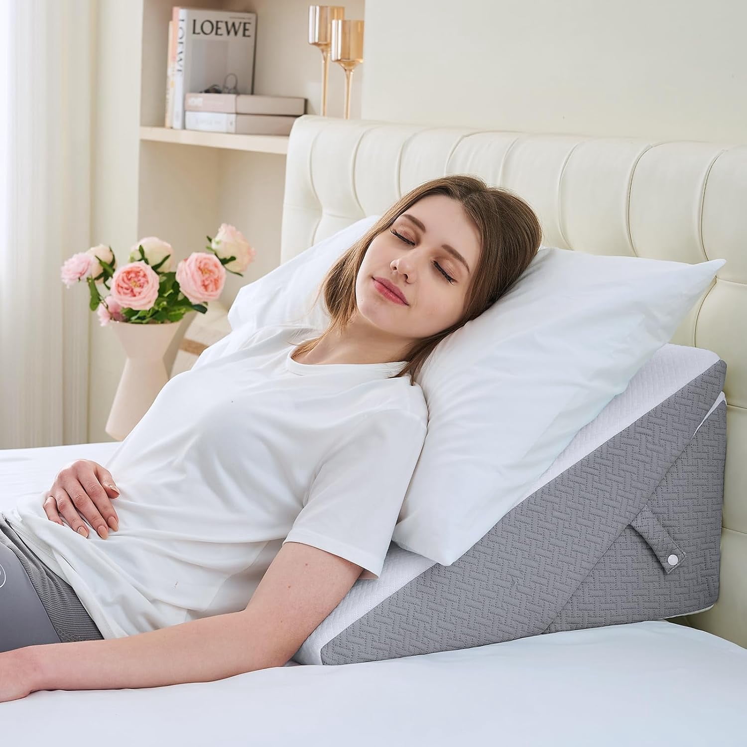 Wedge Pillow for Sleep Apnea, Bed Wedge Pillow for Acid Reflux and Back ...