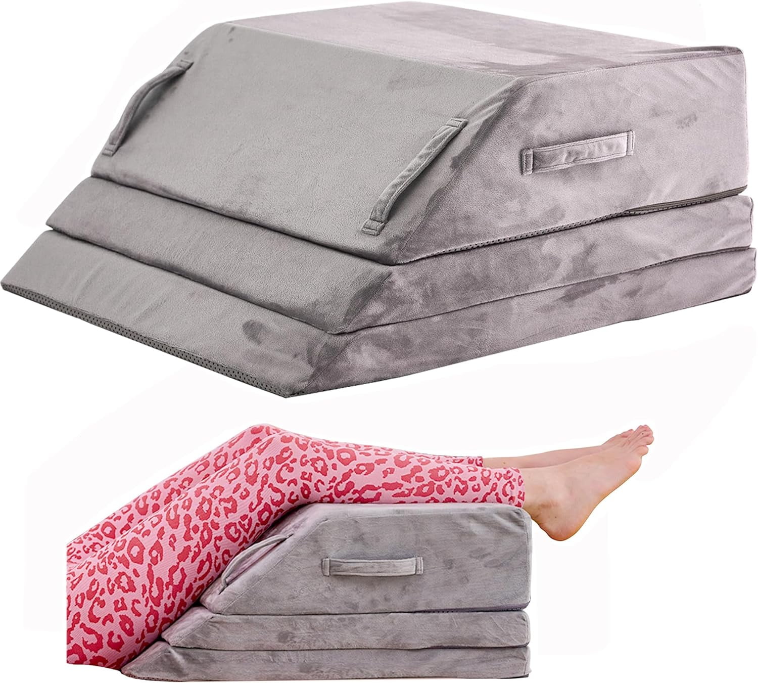 Wedge Pillow for Sleeping, Bed Wedge Pillow for After Surgery 3-Height ...