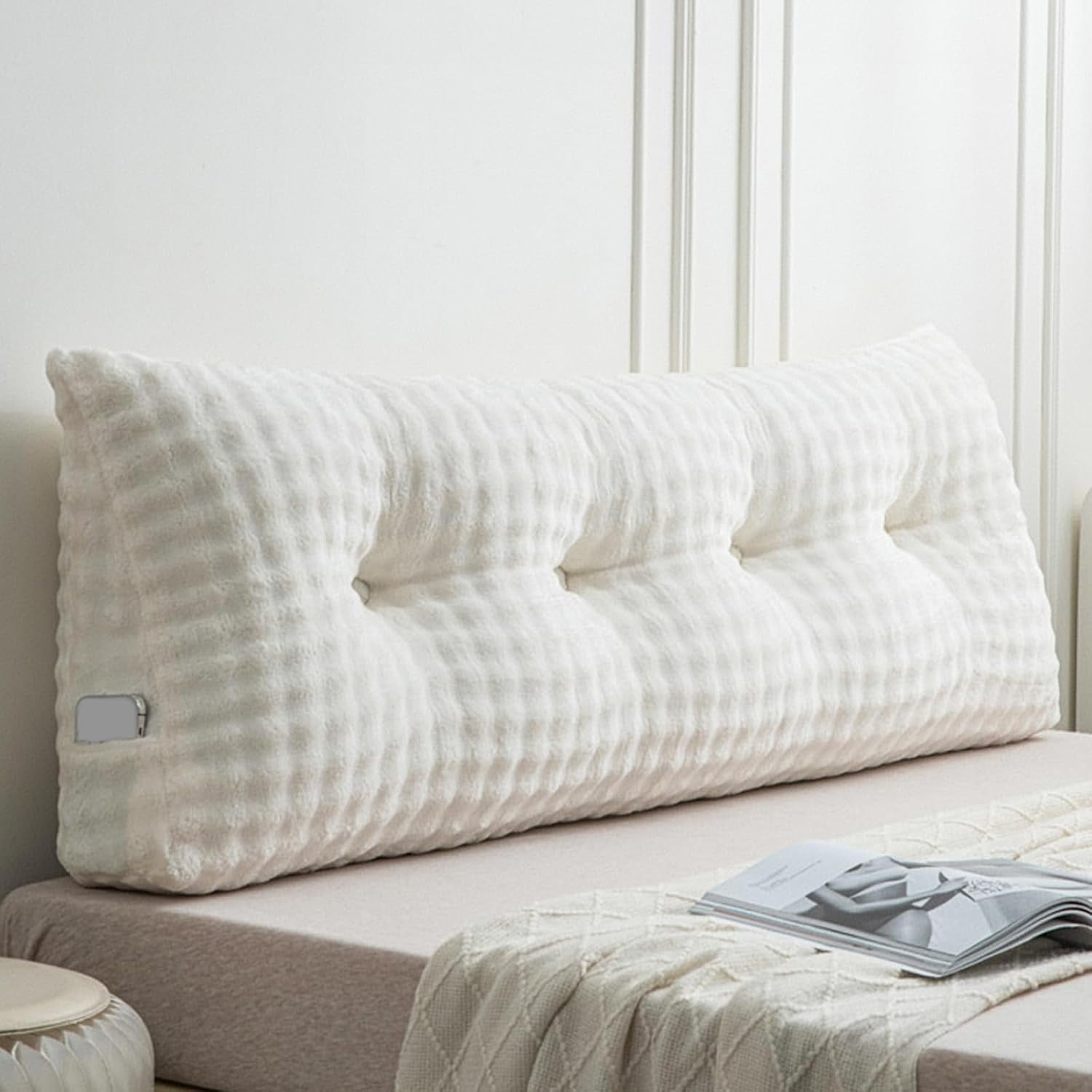 Wedge Pillow Triangular Headboard Bed Reading Backrest Wedge Bolster ...