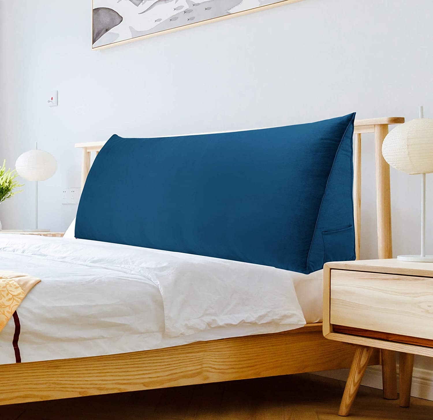 Wedge Pillow for Bed Back Support, Large Backrest Cushion for Reading ...