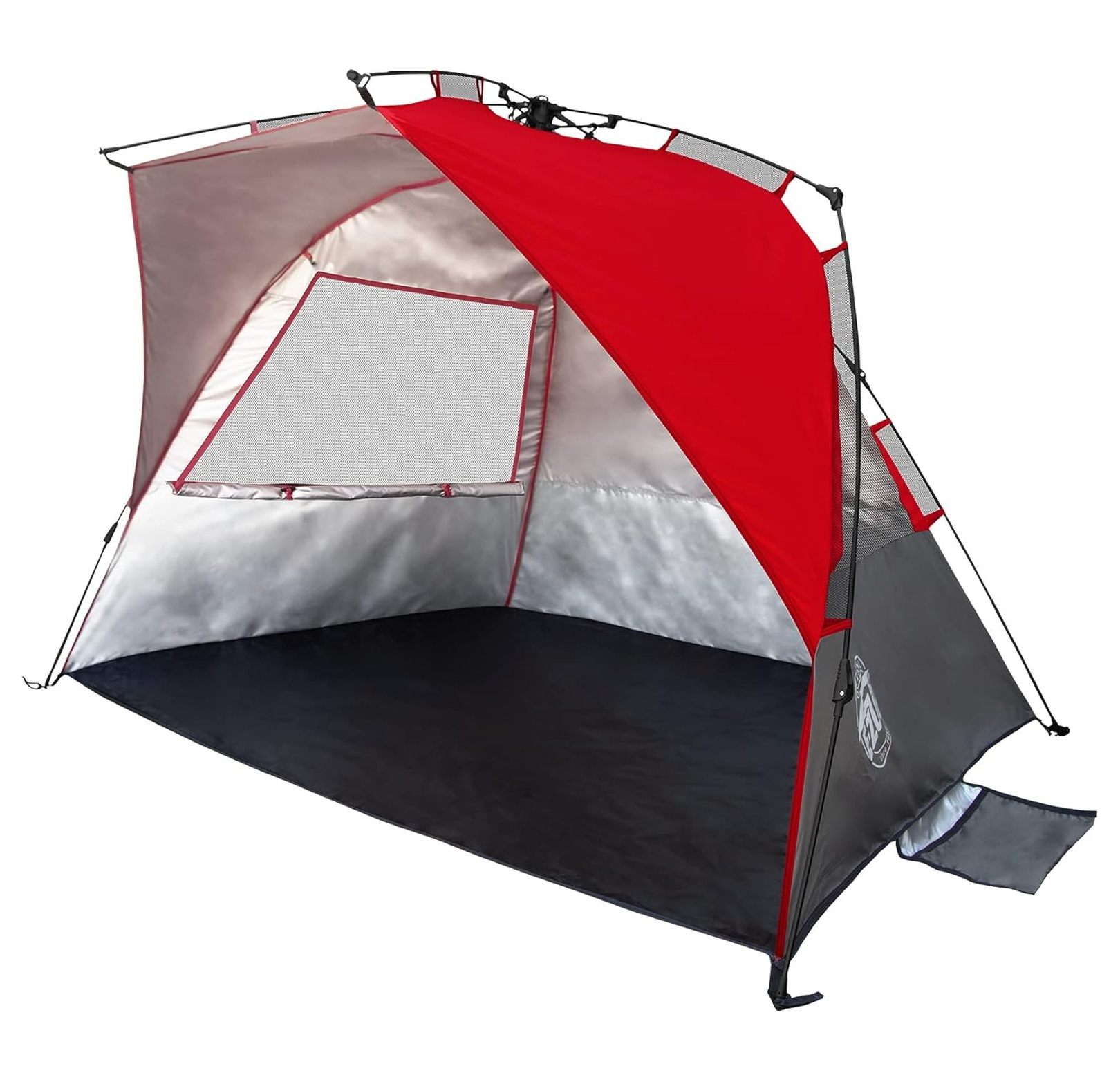 Wedge Portable Beach Tent, 51"x51" Entrance with 2 Roll-Up Windows and ...